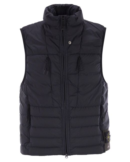 Stone Island Down Vest With Seamless Channels And Drip Protection in ...