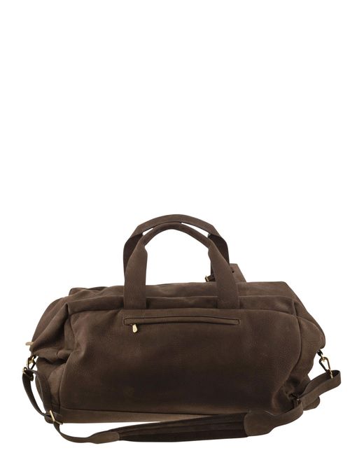 Brunello Cucinelli Active Nubuck Bag in Brown for Men | Lyst