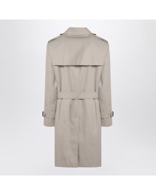 Burberry Heron Coloured Cotton Trench Coat in Natural for Men | Lyst