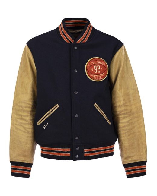 Polo Ralph Lauren College-Style Jacket in Blue for Men | Lyst