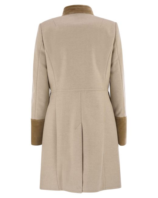 Fay Wool Cloth Coat in Natural | Lyst UK