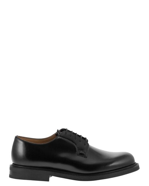 Church's Shannon R 2.0 Polished Calfskin Derby Shoes in Black | Lyst UK