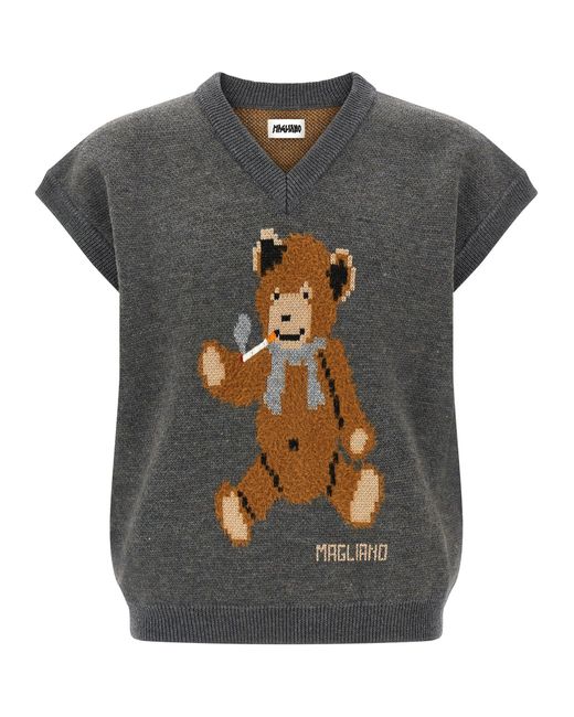 Magliano 'Teddy Bear' Vest in Black for Men | Lyst UK