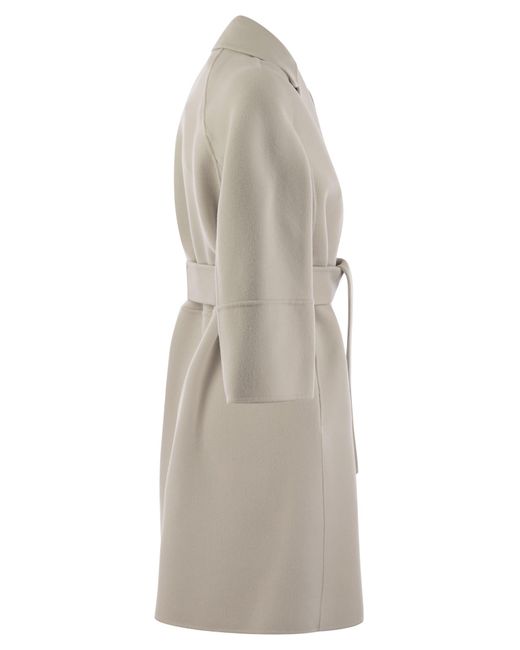 Max Mara Arona Virgin Wool Coat in Gray | Lyst
