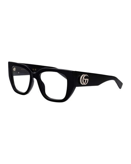 Gucci Transparent Recycled Acetate Glasses in Black | Lyst UK