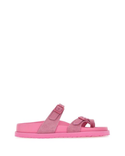 Birkenstock Suede Mayari Avantgarde Slippers in Pink for Men | Lyst
