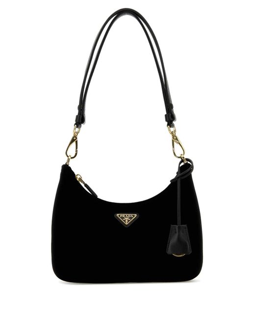 Prada Velvet Mini Re Edition Shoulder Bag in Black for Men | Lyst UK