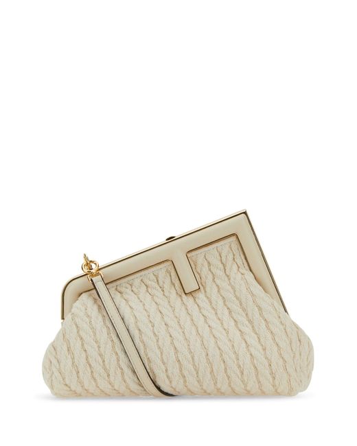 Fendi Clutch in Natural | Lyst