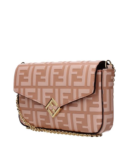 Fendi Clutches Leather/Quartz in Pink | Lyst