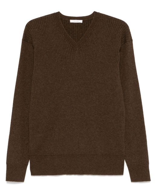 The Row Main Cashmere Blend V Necked Sweater in Brown for Men | Lyst