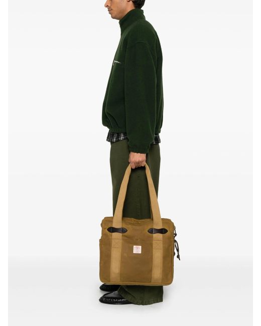 Filson Tin Cloth Tote Bag With Zipper in Metallic | Lyst
