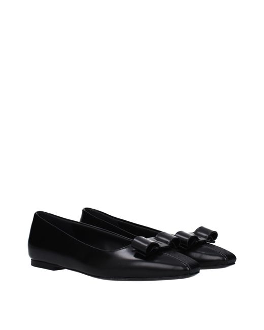 Ferragamo Ballerine Siwar Skin in Black | Lyst