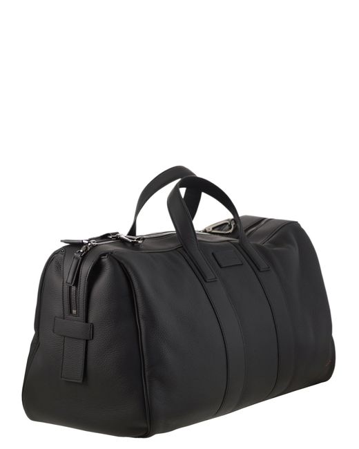 Kiton Deerskin Duffle Bag in Black for Men | Lyst