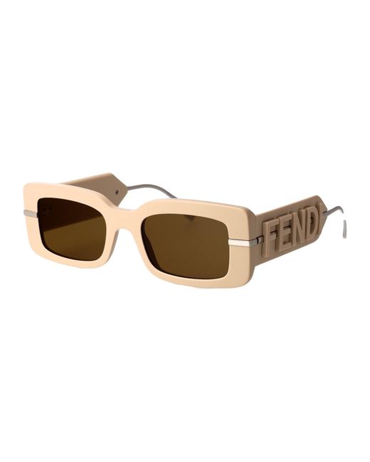 Fendi Fendigraphy Sunglasses in Natural | Lyst