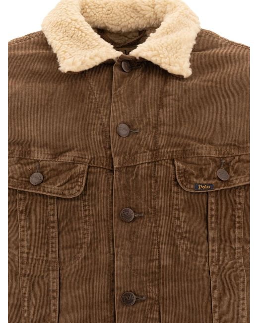 Polo Ralph Lauren Corduroy Trucker Jacket in Brown for Men | Lyst
