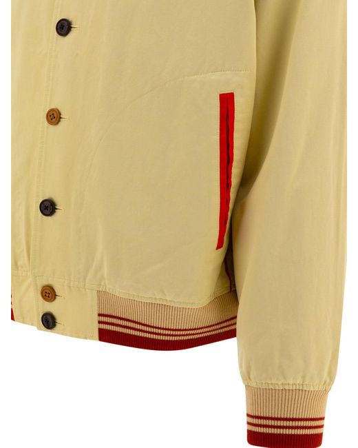Human Made Glossy Cotton-Rayon Stadium Jacket in Yellow for Men | Lyst