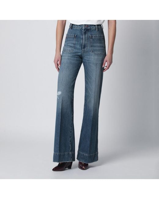 Victoria Beckham New Alina Jeans in Blue | Lyst UK