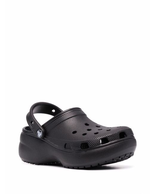 Crocs™ Platform Wedge Clog in Black | Lyst