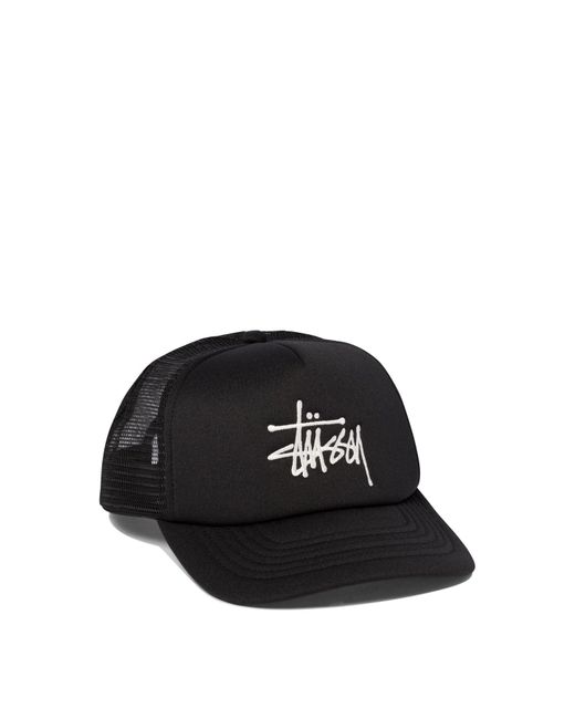 Stussy "Big Basic" Trucker Cap in Black for Men | Lyst