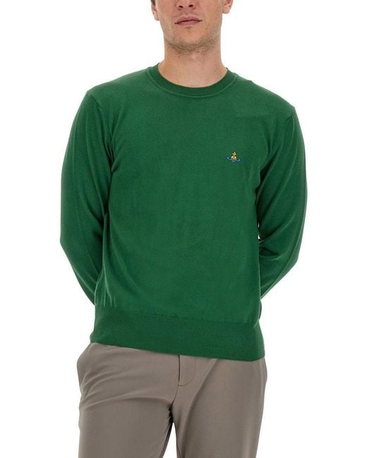 Vivienne Westwood Jersey With Orb Embroidery in Green for Men | Lyst UK