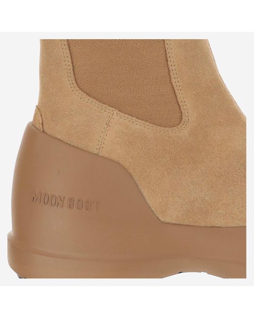 Moon Boot Light Chelsea Boots in Brown | Lyst
