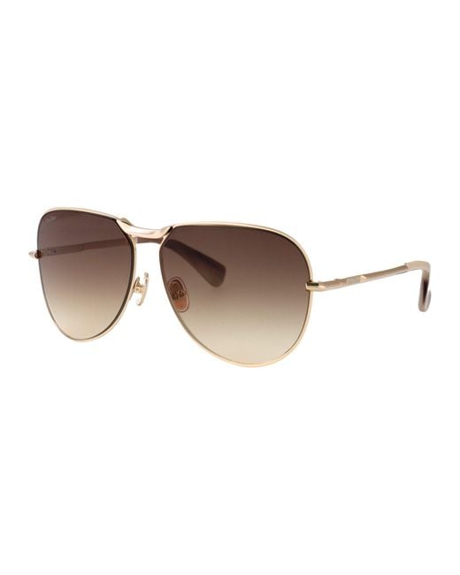 Max Mara Aviator Sunglasses Mm0134 32 F in Brown | Lyst UK