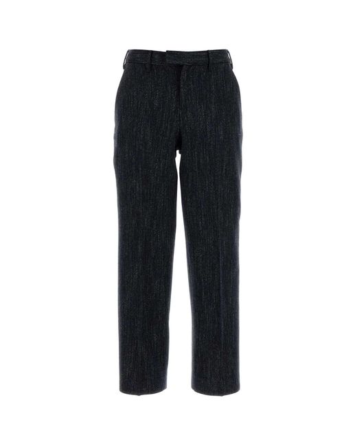 PT Torino Melange Wool Blend Pant in Black | Lyst UK