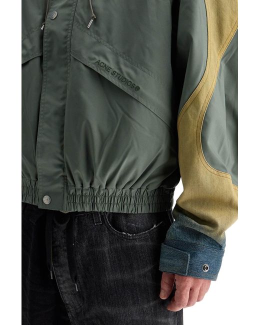 Acne Studios Denim Jacket With Insert Details in Green for Men | Lyst UK