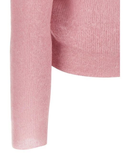 AURALEE Polo de hilo Tam de mujer de color rosa