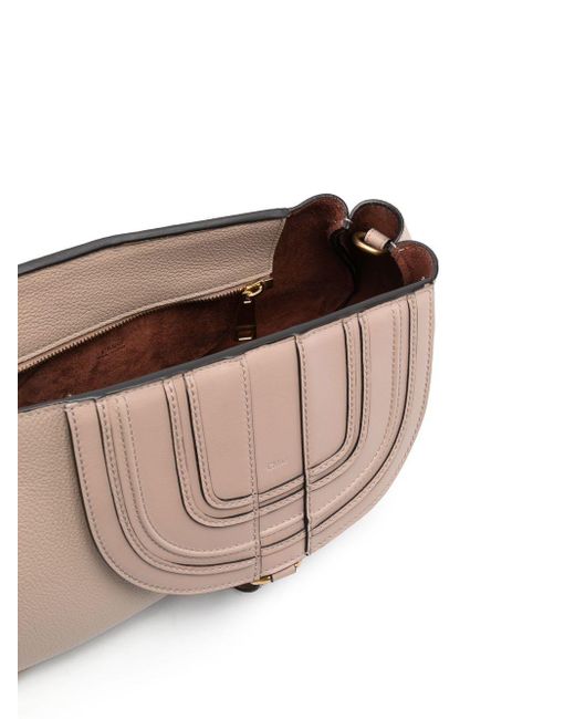 Chloé Marcie Leather Shoulder Bag in Pink | Lyst UK