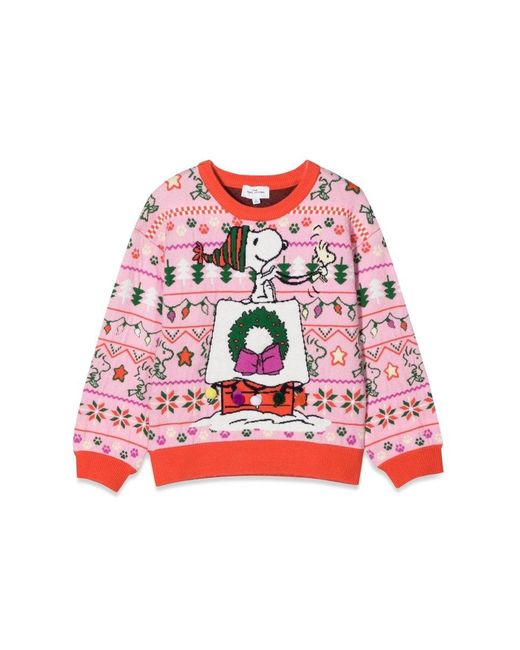Marc Jacobs Christmas Peanuts Christmas Crewneck Sweater in Red | Lyst UK