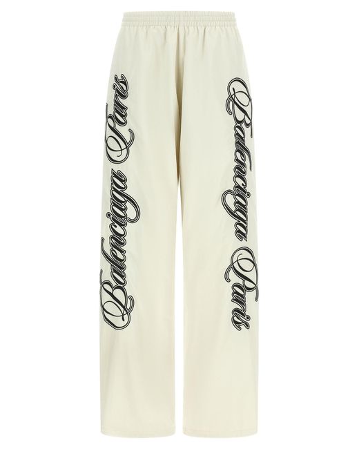 Balenciaga 'Cursive' Reversible Pants in White | Lyst UK
