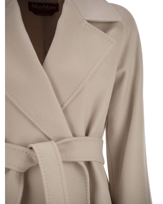 Max Mara Dravenna Wool Dressing Gown Coat in Natural | Lyst