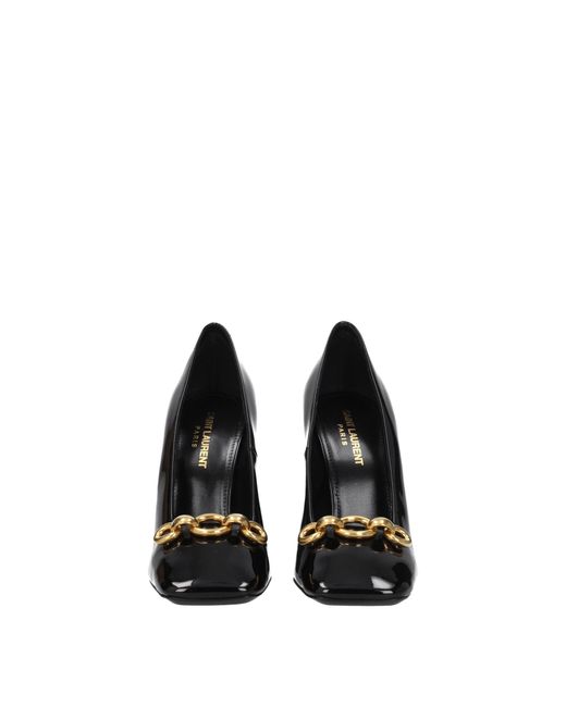 Saint Laurent Décolleté Swing Paint in Black | Lyst