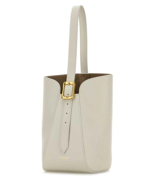 J&m Davidson Ivory Leather Quiver Nano Bucket Bag in White | Lyst