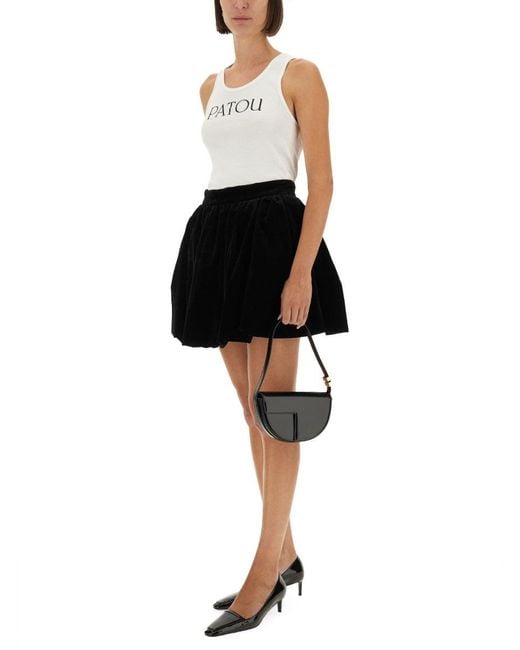 Patou Mini Bloomer Effect Skirt in Black | Lyst UK