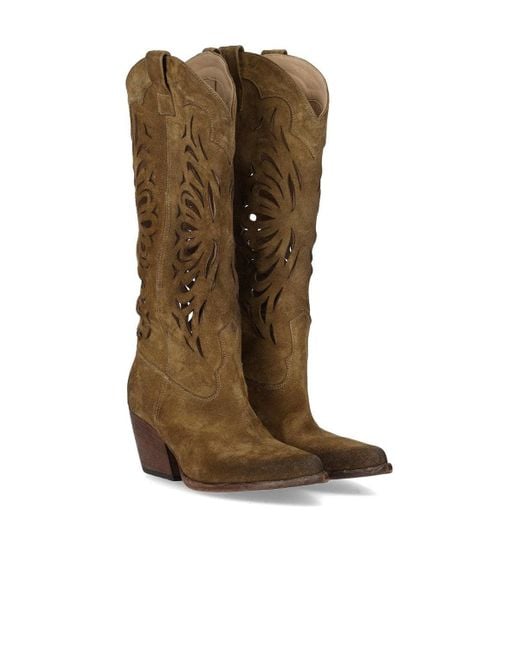 Elena Iachi Bives Mud Texan Boot in Brown | Lyst