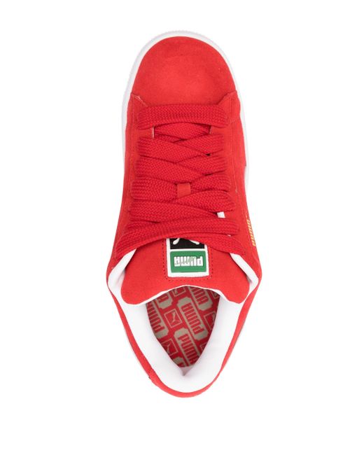 PUMA Suede Xl Logo-print Sneakers in Red for Men | Lyst