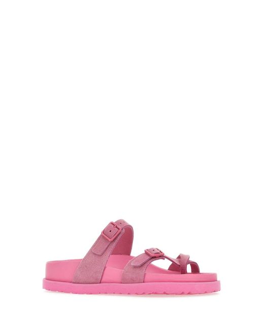 Birkenstock Suede Mayari Avantgarde Slippers in Pink for Men | Lyst