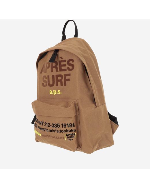 APRÈS SURF Technical Fabric Backpack With Logo in Brown for Men | Lyst