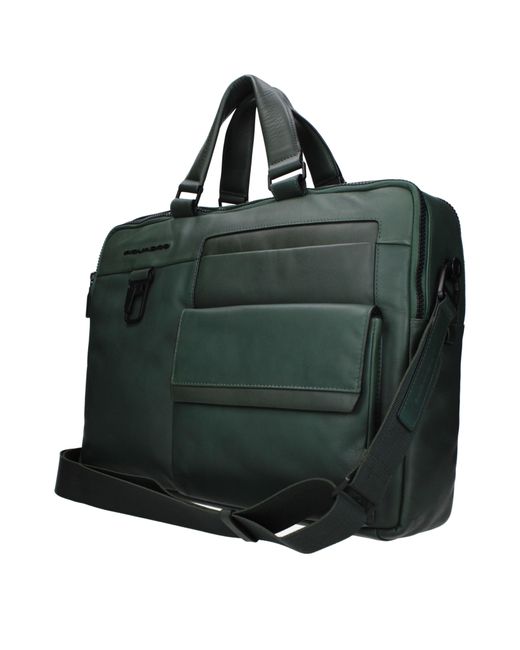 Piquadro Workbags Leather in Green | Lyst