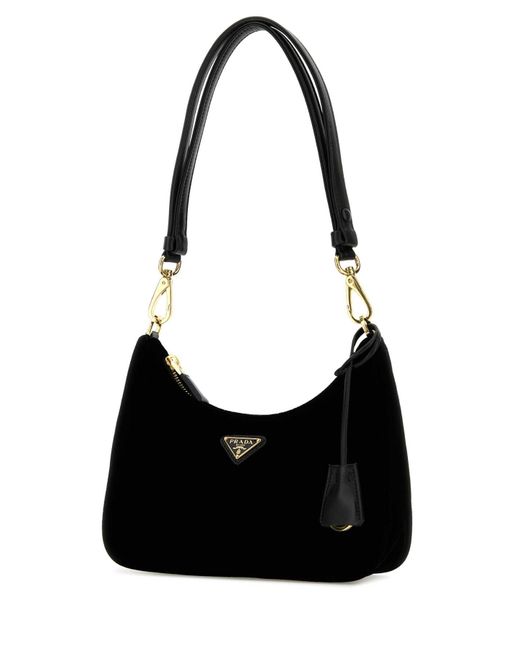 Prada Velvet Mini Re Edition Shoulder Bag in Black for Men | Lyst UK