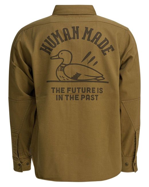 Human Made "Work" Overshirt Jacket in Green | Lyst