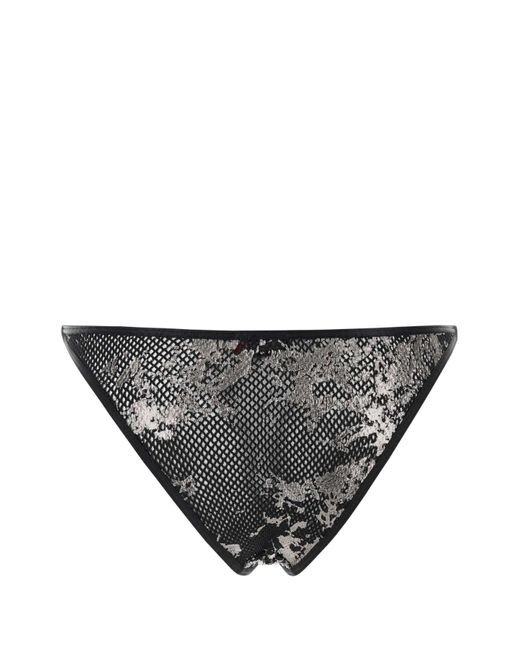 DIESEL Two Tone Mesh X Savage X Fenty Fishnet String Brief in Grey for ...