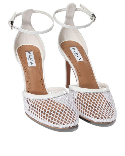 Alaïa Mesh Pumps in Metallic | Lyst