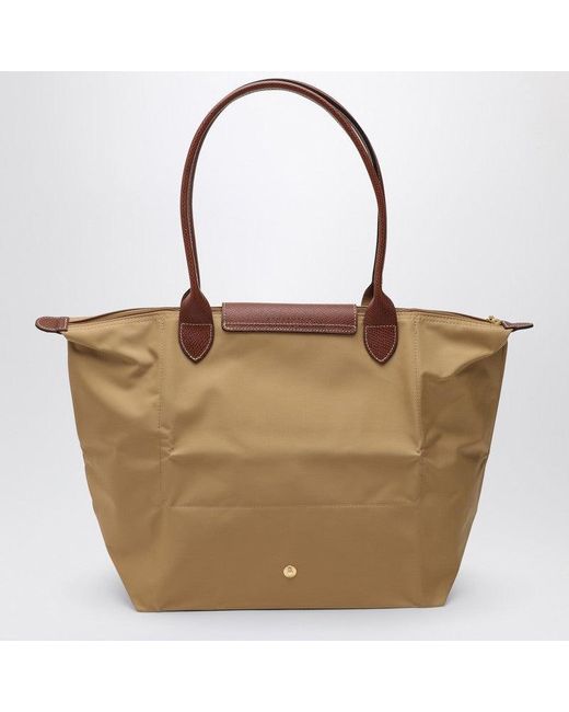 Longchamp Fawn-Coloured Le Pliage Original L Bag in Brown | Lyst
