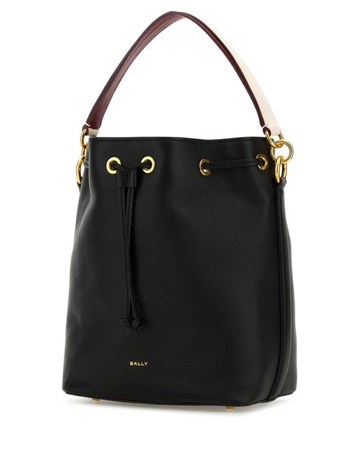 Bally Leather Code Bucket Bag in Black for Men | Lyst