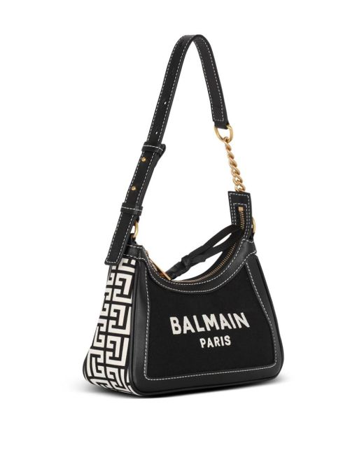Balmain B Army Canvas And Leather Shoulder Bag in Black for Men | Lyst