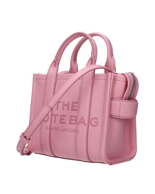 Marc Jacobs Hand Bags The Tote Leather/Ribbon in Pink | Lyst