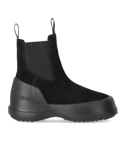 Moon Boot Luna Chelsea Boot in Black for Men | Lyst